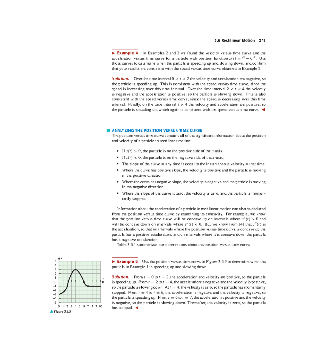 Calculus C03: Rectilinear Motion Analysis and Examples - Studocu