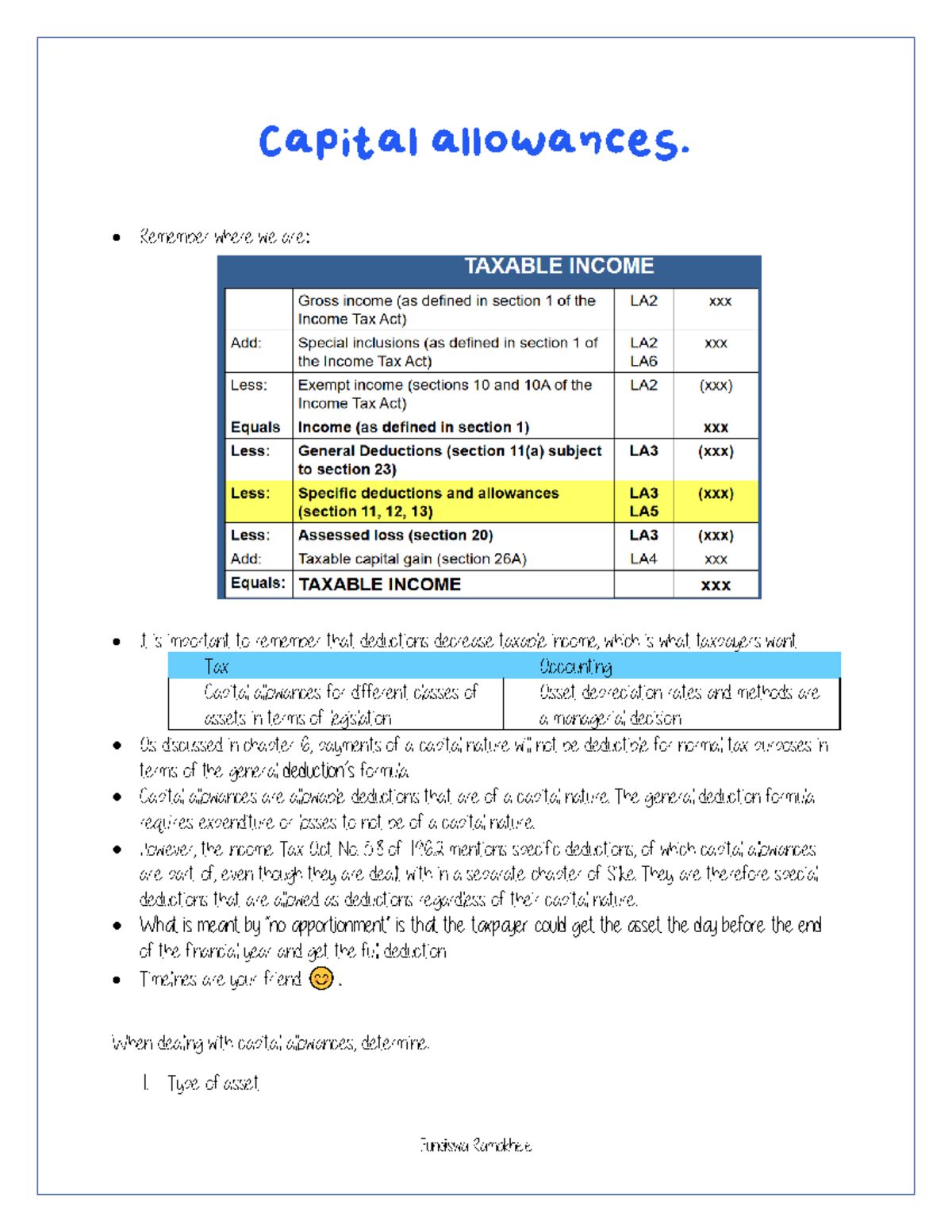 Capital Allowances Overview and Important Considerations [4576] - Studocu
