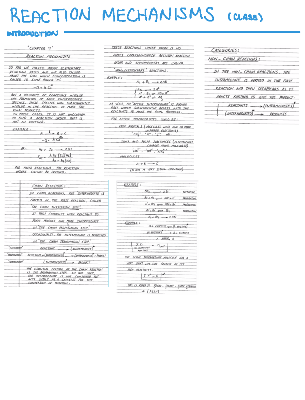 Reaction mechanisms (class) - REAC TION MECHANISMS ( CLASS ...