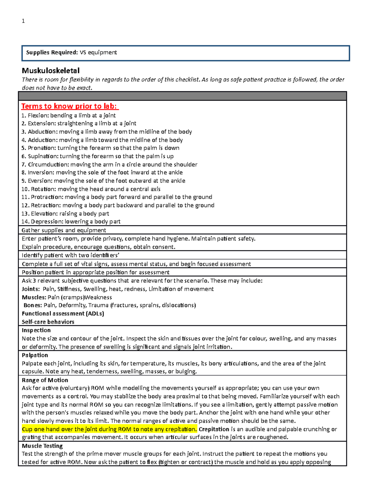Muskuloskeletal - For MSK - Muskuloskeletal There is room for ...