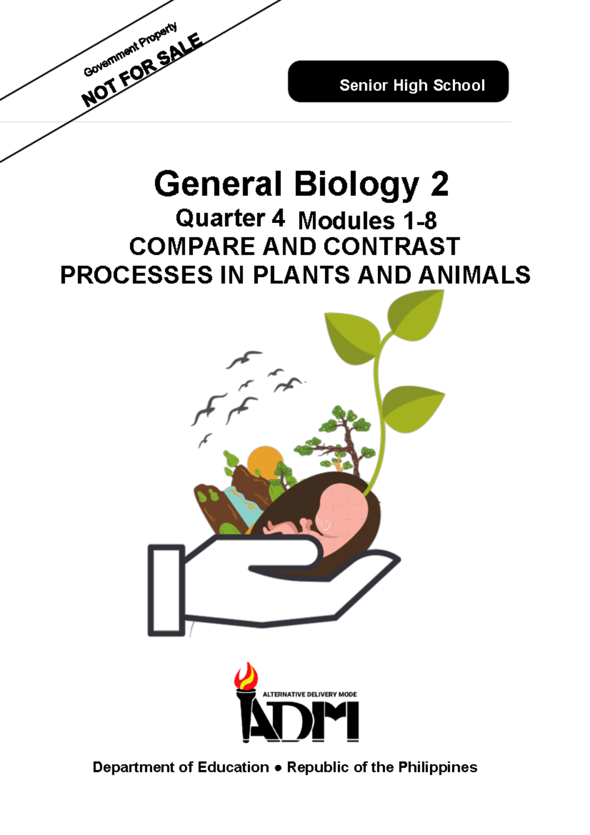 General Biology 2 Q4 M1: Compare & Contrast Plant/Animal Processes - Studocu
