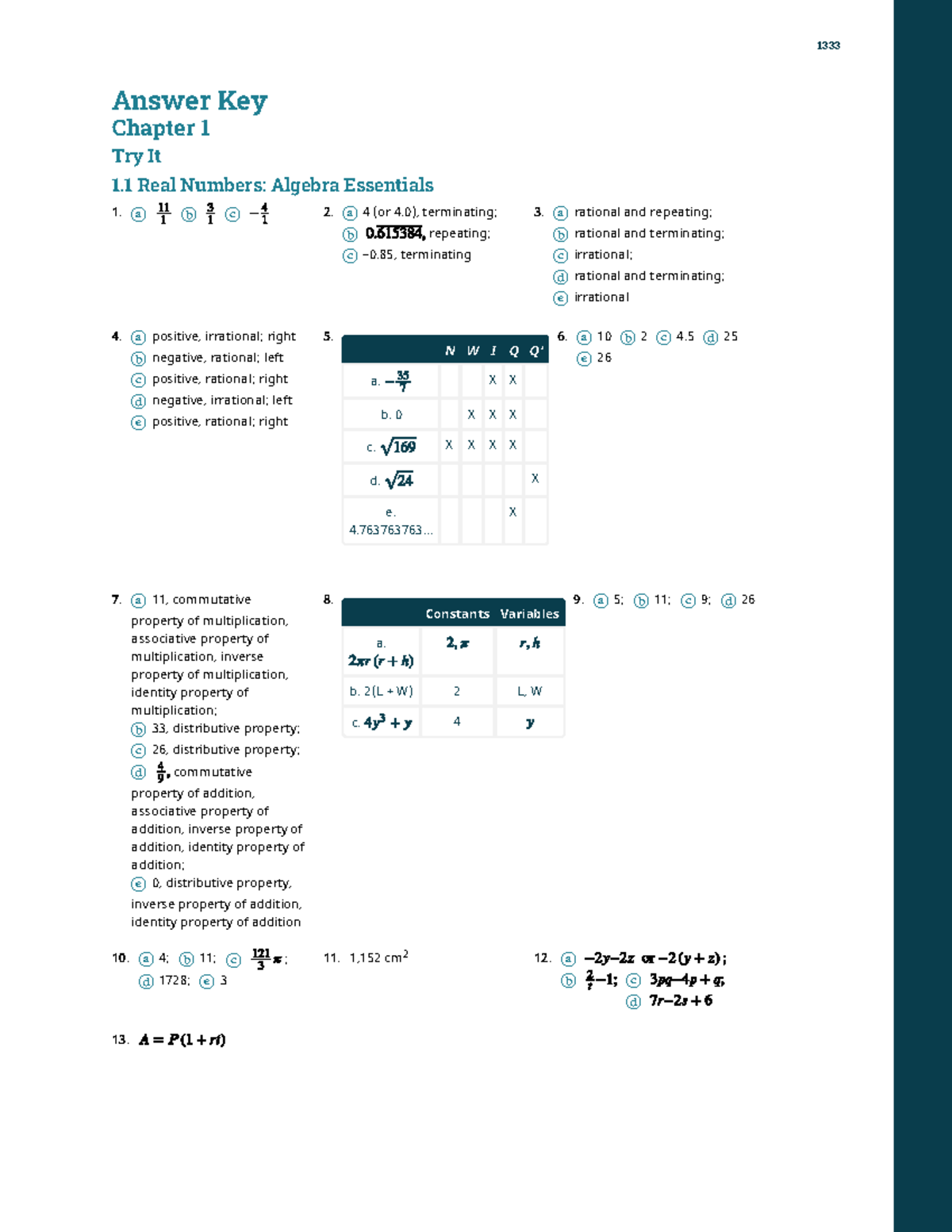 Algebra & Trigonometry 2e Answer Key for Exercises & Review - Studocu