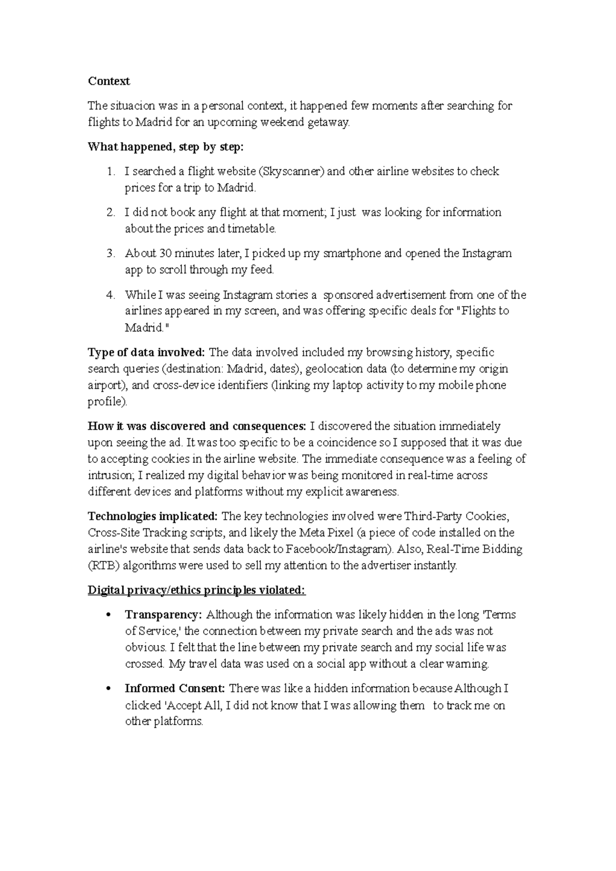 Digital Ethics & Privacy Practices: A Case Study on Tracking (ETH101 ...