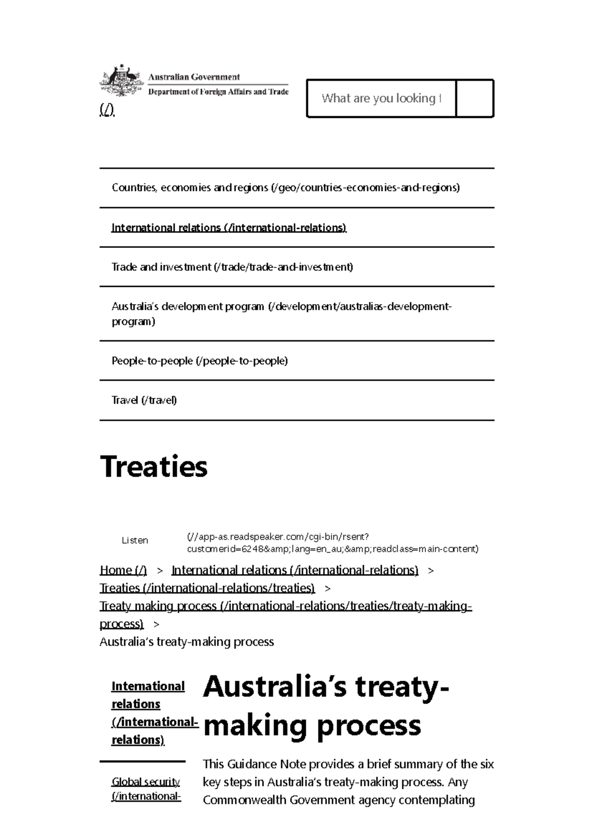 Australia's Treaty-Making Process: Key Steps Explained - Studocu
