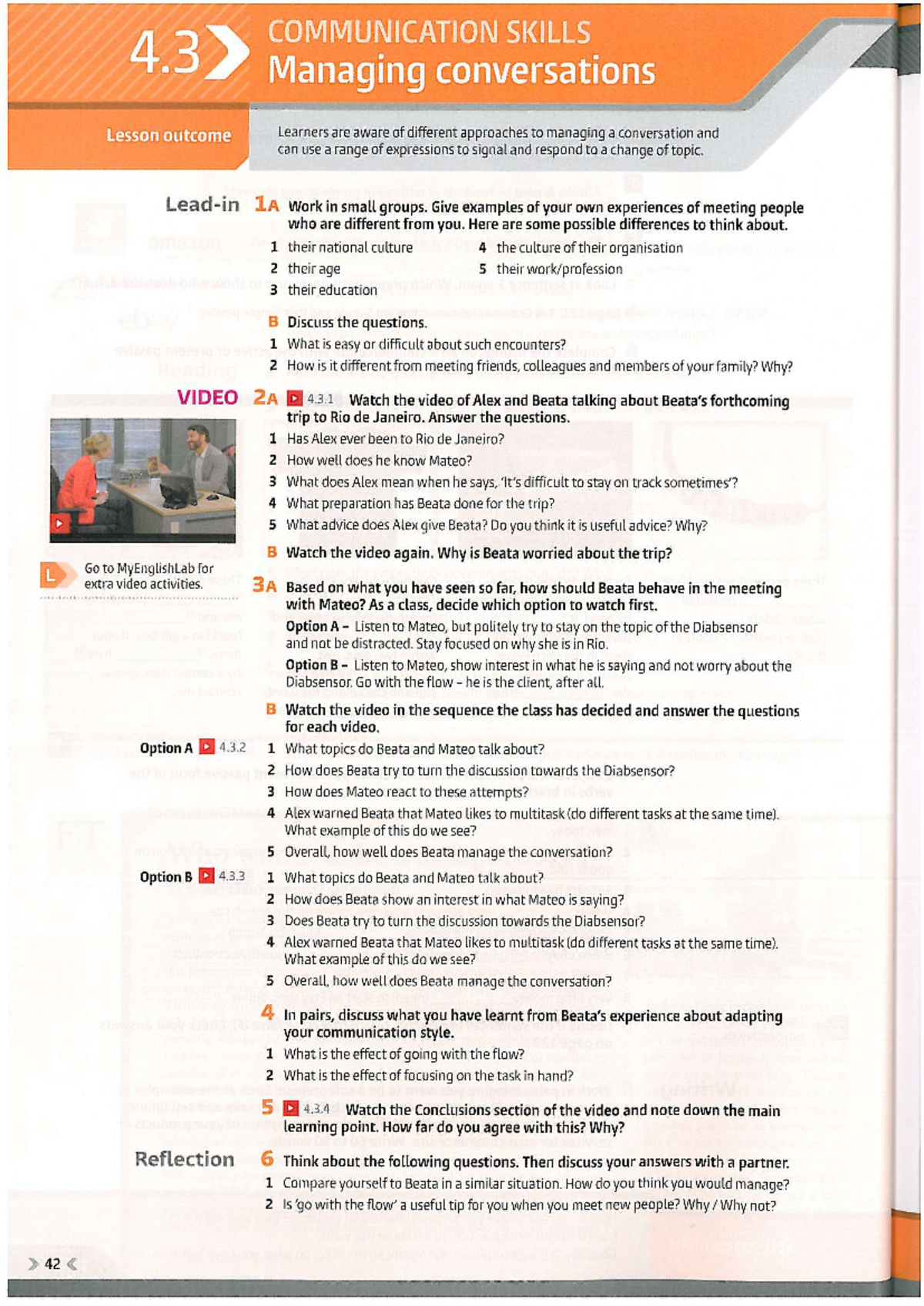 COMMUNICATION SKILLS 43D: Managing Conversations Lesson Notes - Studocu