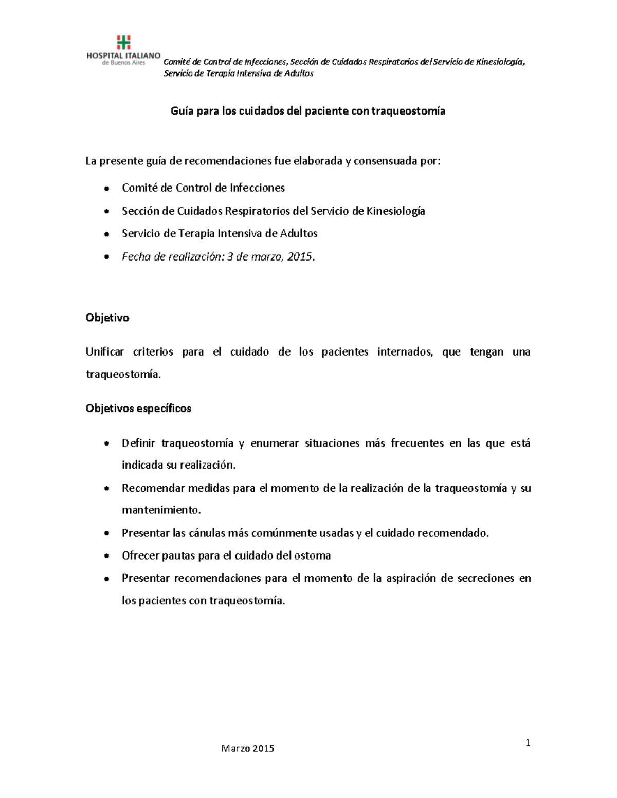 Guía de Cuidados para Pacientes con Traqueostomía - HIBA - Studocu