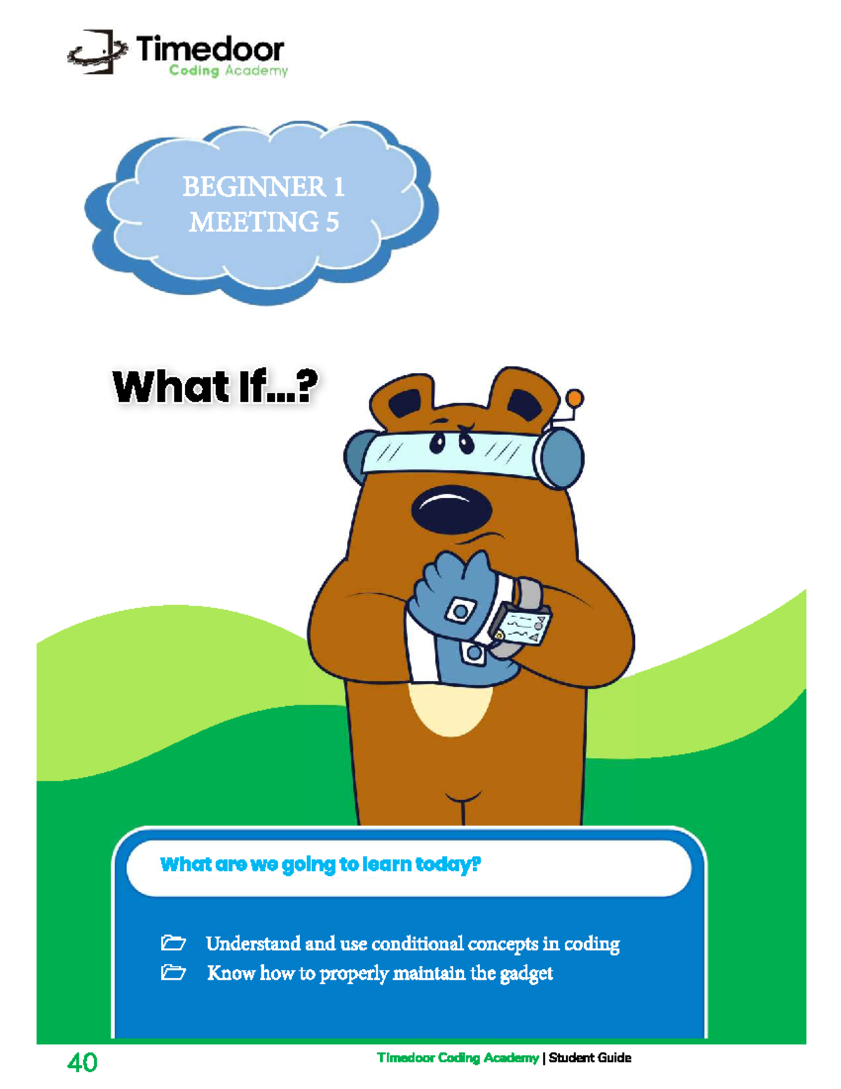 Timedoor Coding Academy BEGINNER 1 MEETING 5: Conditional Concepts ...