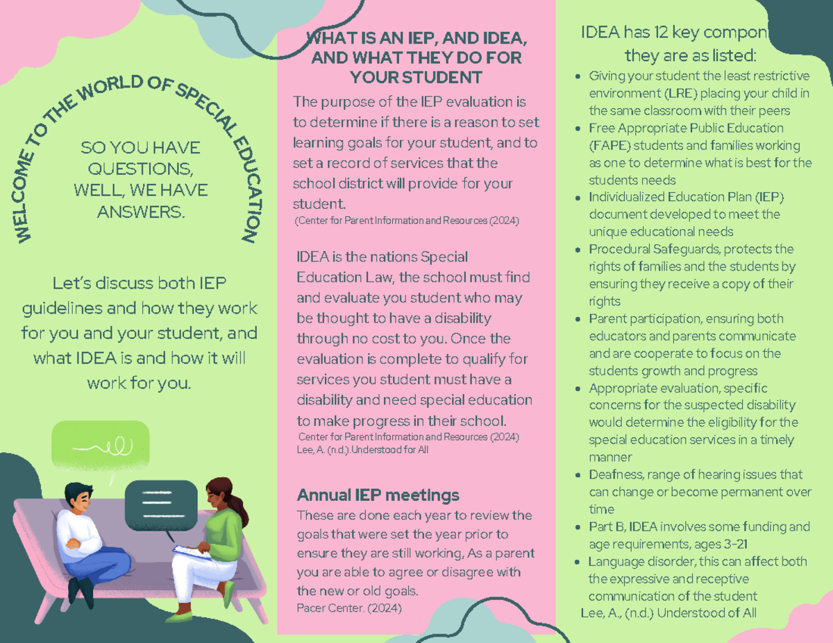 IDEA & IEP Overview: Key Components & Questions Answered - Studocu