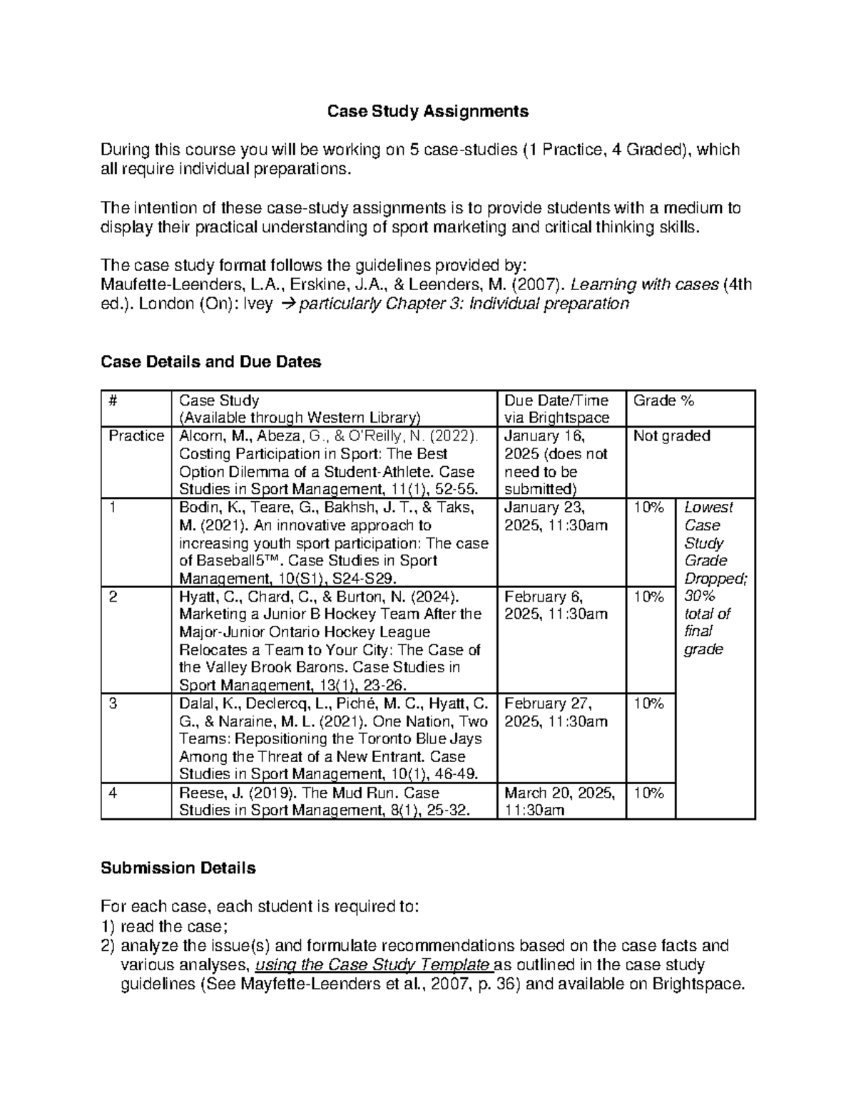 Case Study Assignments - Case Study Assignments During this course you ...