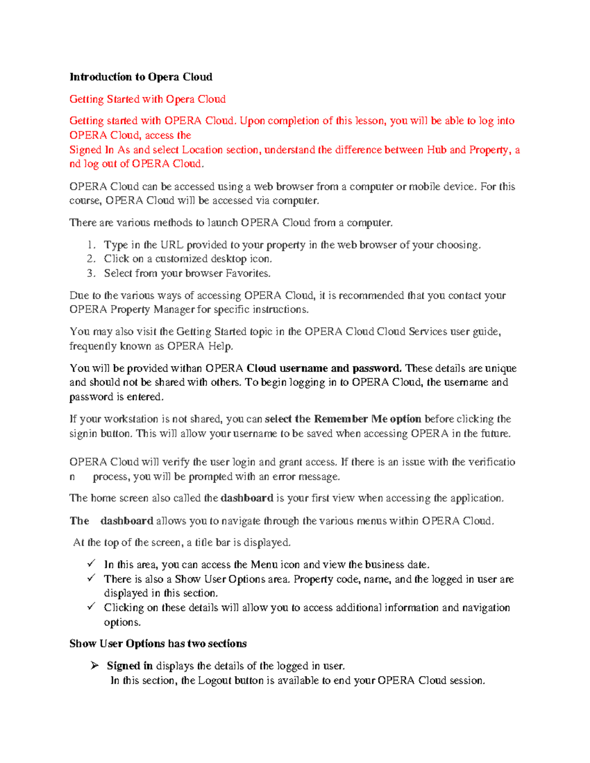 Introduction to OPERA Cloud: Navigating the Functionality and Features ...