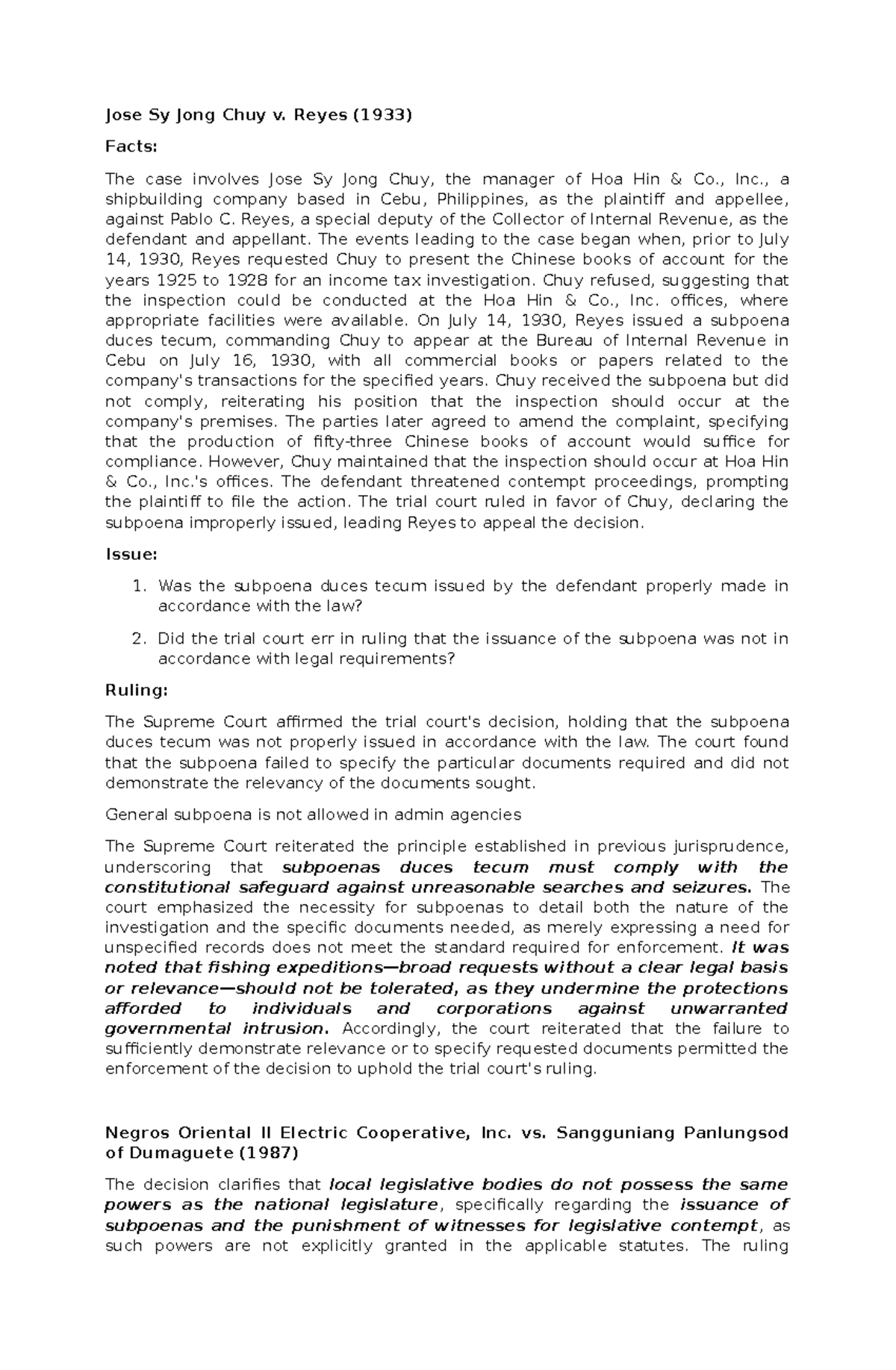 Admin Law Doctrines: Case Summaries from Chapter 7 Onwards (Gabato 2023 ...