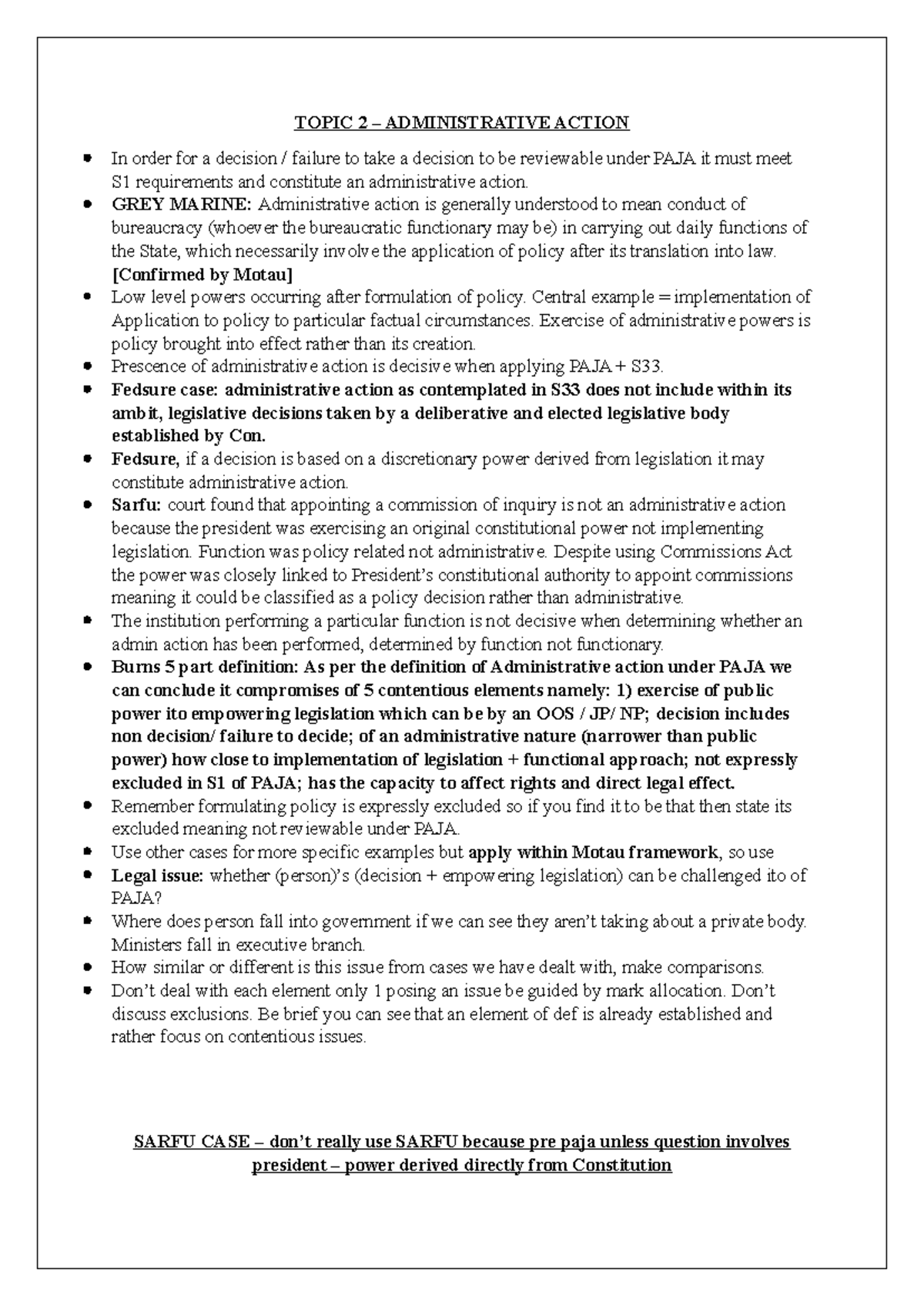 Topic 2: Understanding Administrative Action under PAJA - Key Cases and ...