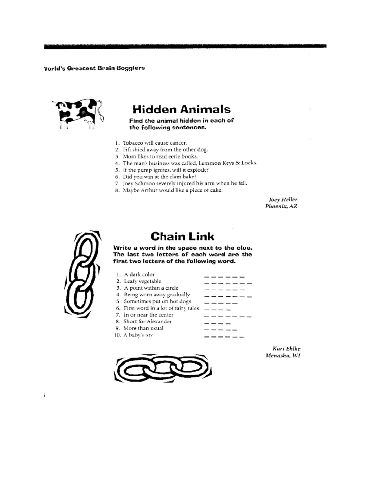 Grade 3 Puzzle: Hidden Animals & Word Chain Activities - Studocu