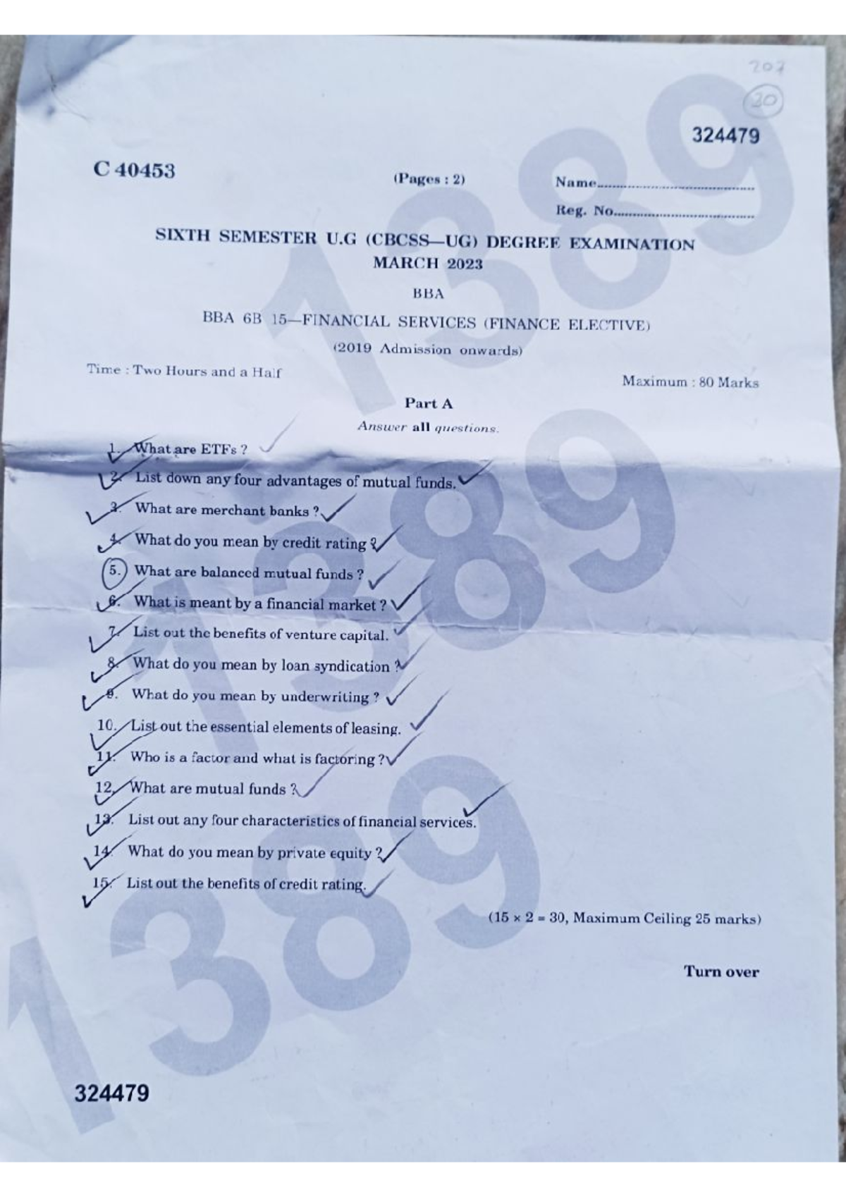 FINANCIAL SERVICES PYQ PAPER: EXAM QUESTIONS & ANSWERS - Studocu