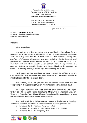PT Reading AND Literacy I First - Republic of the Philippines ...