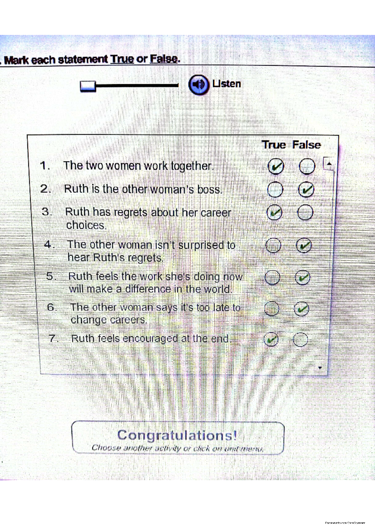 TOP Notch 3 Unit 6: True/False Statements & Career Choices - Studocu