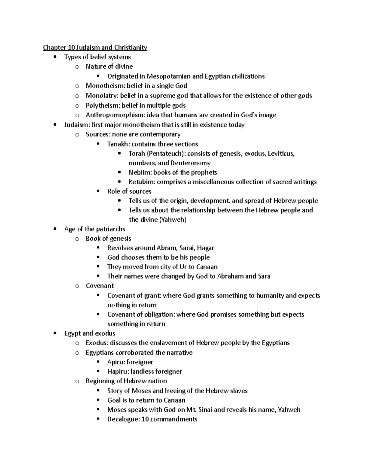 Chapter 10 Judaism and Christianity - Chapter 10 Judaism and ...