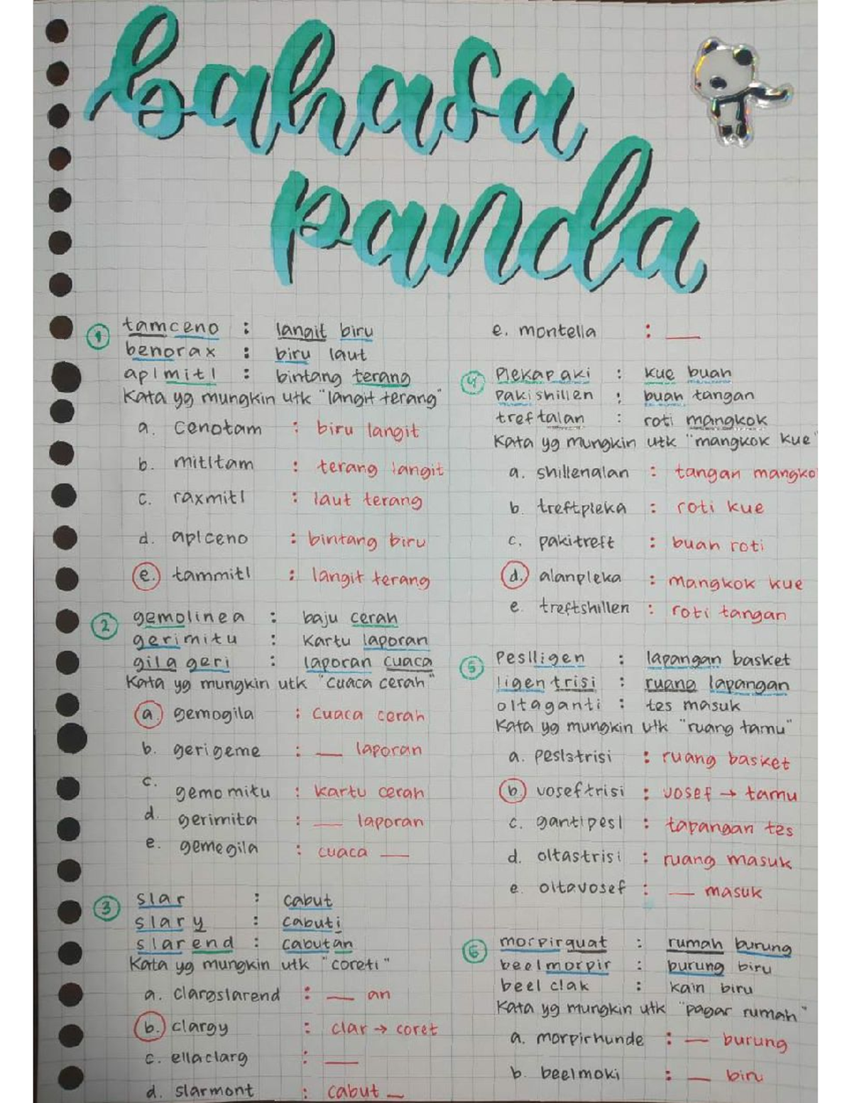 Latihan soal bahasa panda tahun 2021 - Bahasa Indonesia - UGM - Studocu
