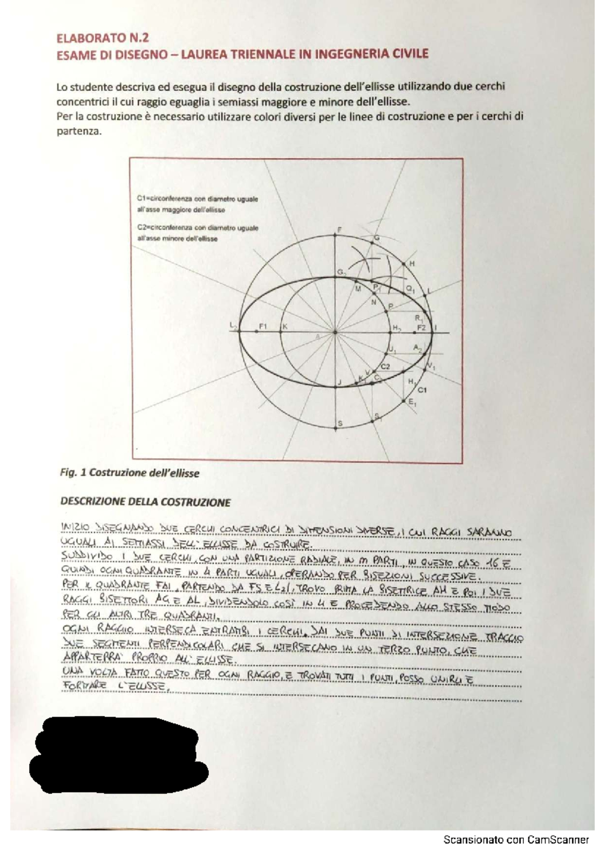 Disegno Concentrici: Elaborato N.2 Esame Ingegneria Civile - Studocu