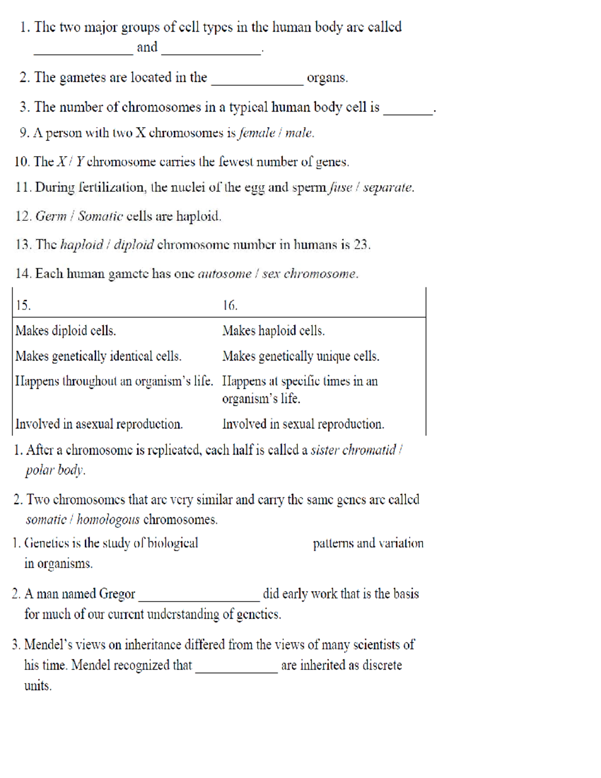 Bio 101 - Chapter 6 Genetics Practice Materials - Studocu