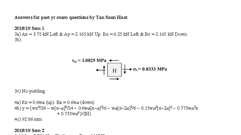 PYEP answers TSH for S2 AY22-23 - Answers for past yr exam questions by ...