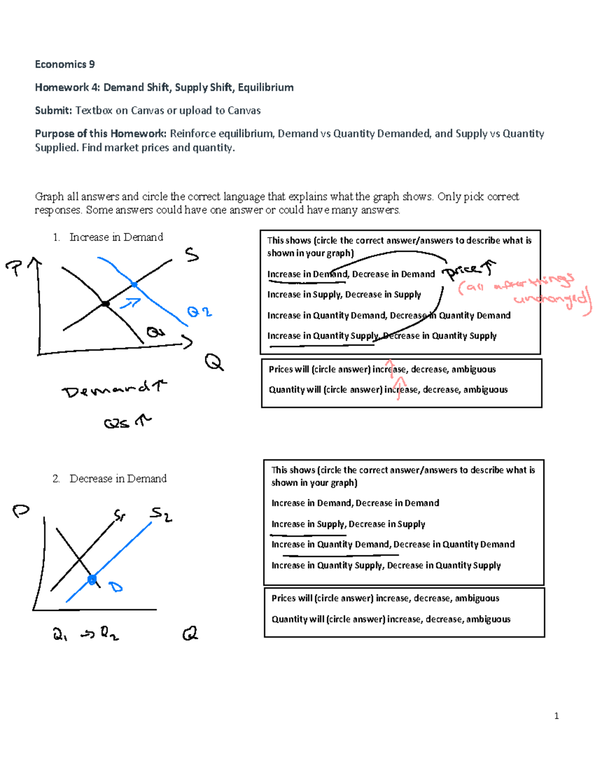 HW4: Demand & Supply Shifts Analysis (Economics 9) - Studocu