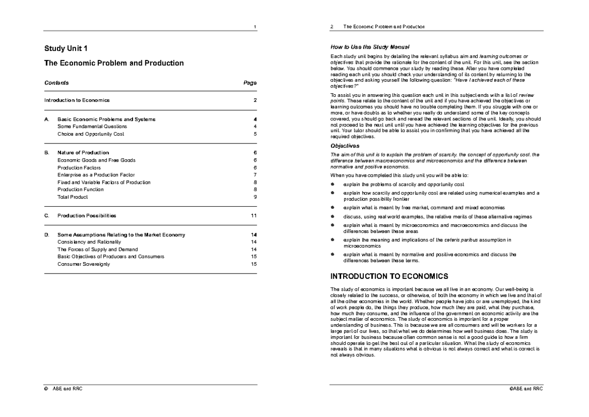 Economic Problems and Production Factors: Understanding Enterprise ...