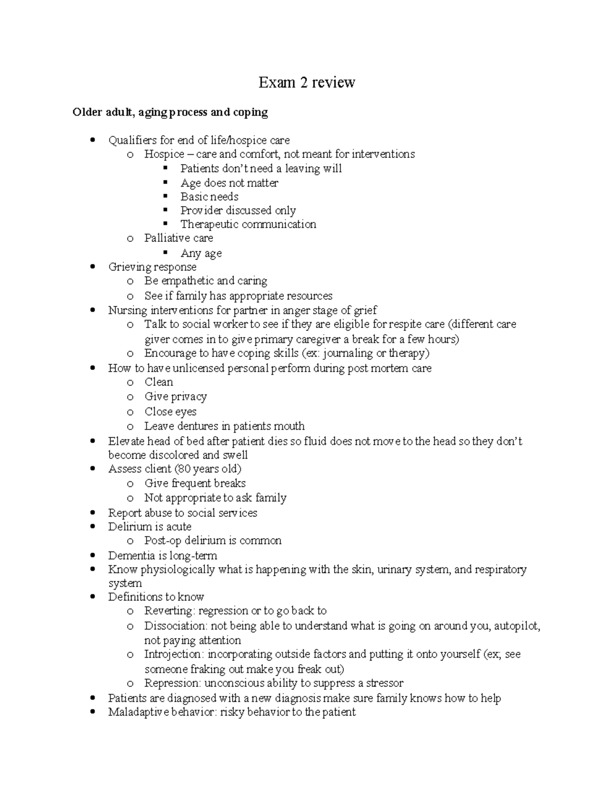Exam 2 Review: Summary of Key Concepts in Fundamentals I - Studocu