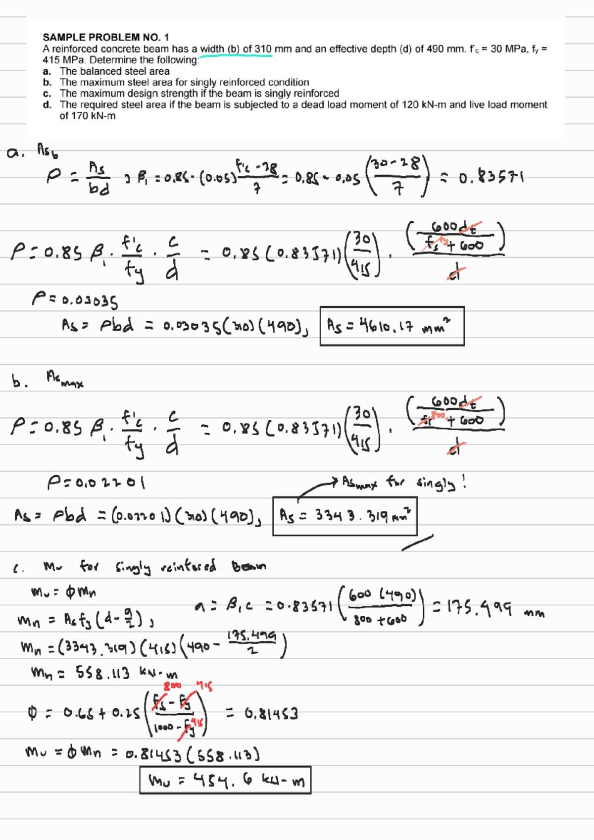 CIE-120 Lecture Notes: Analysis of Reinforced Concrete Beams - Studocu