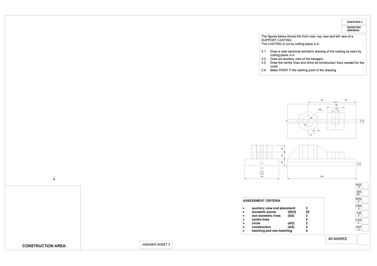 Grade 11 IEB 2 - Isometric Drawing Practice and Assessment - Studocu