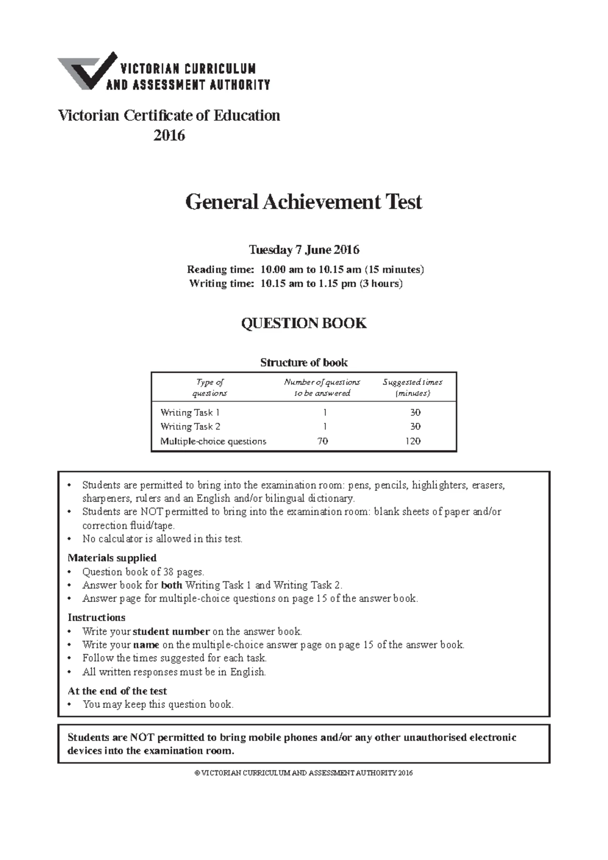 Gat sample paper 2 - GAT exam - GAT General Sample Paper Number of ...