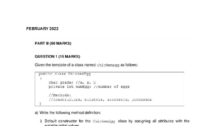 Csc435 Lab: Java Class and Inheritance Exercises - Studocu