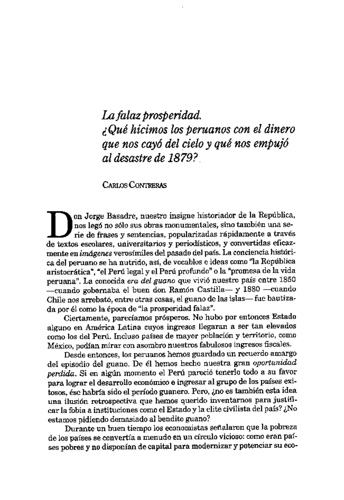 La falaz prosperidad del guano: Análisis histórico y consecuencias ...