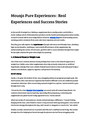 Mounje Pure Ingredients Unlocking the Secrets to Effective Weight Loss ...