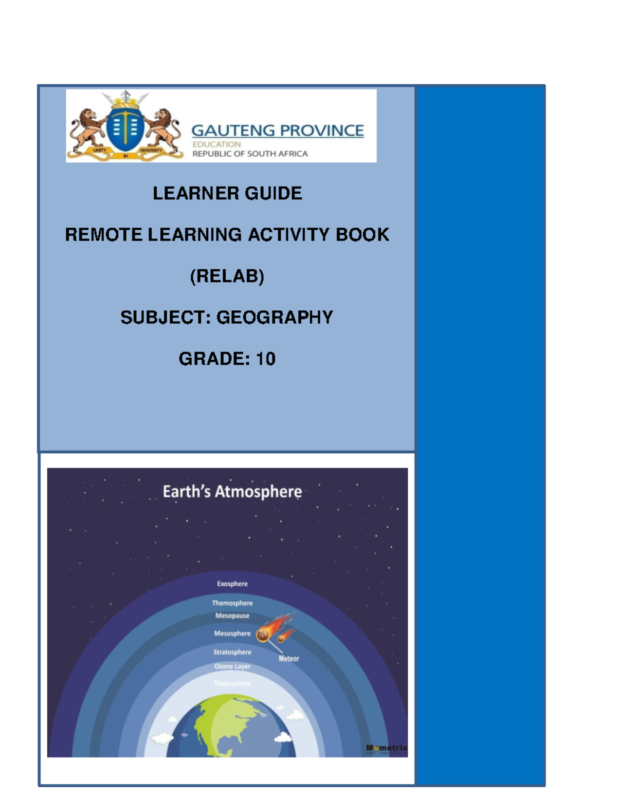 Geography Grade 10 Relab Learner Guide - Economics 2021 LEARNER GUIDE ...