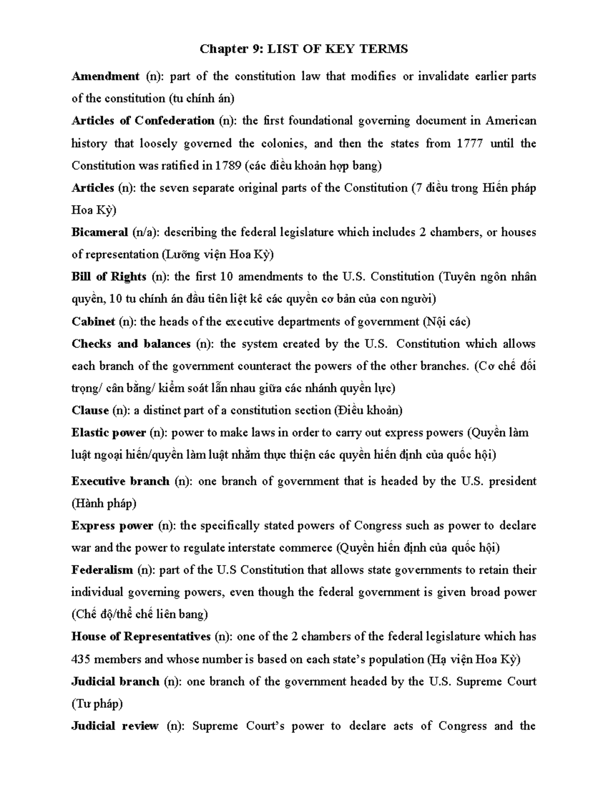 List of key terms Chap9 - hsc - Chapter 9: LIST OF KEY TERMS Amendment ...