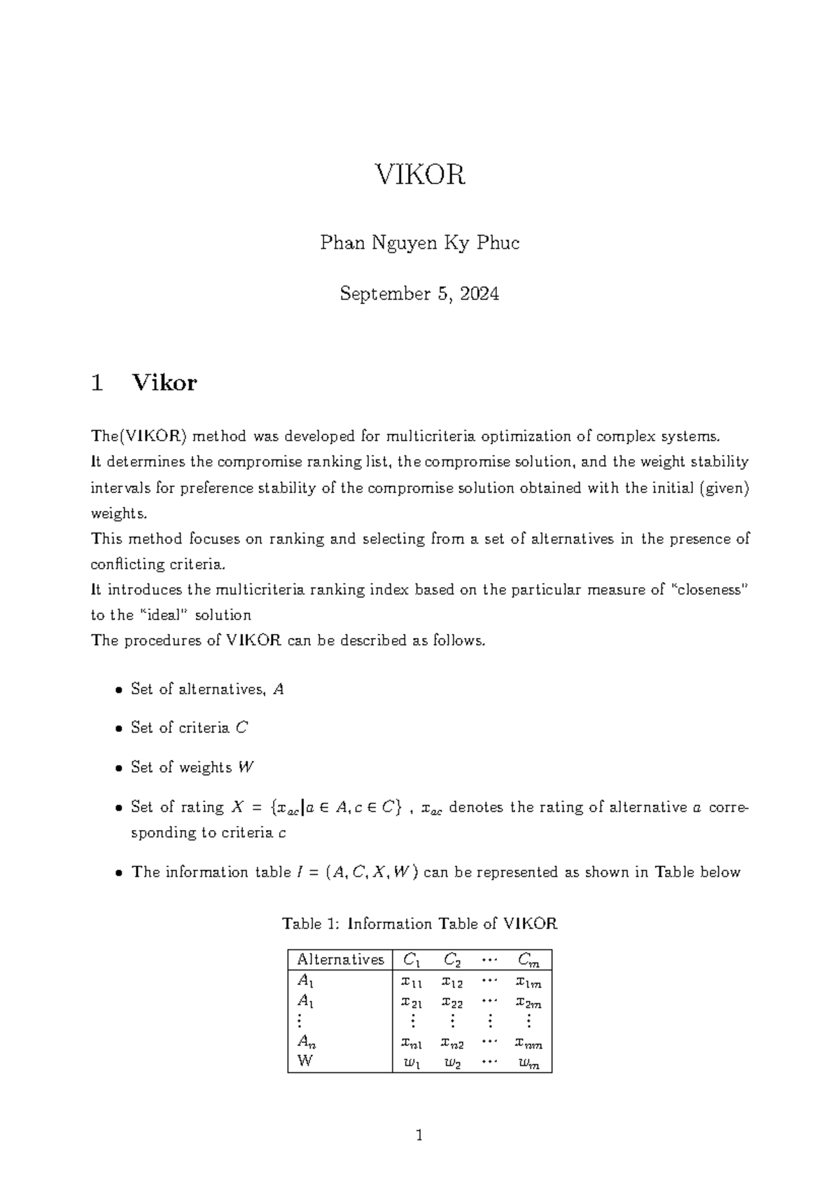 MCDM: Understanding the VIKOR Method for Multicriteria Optimization ...