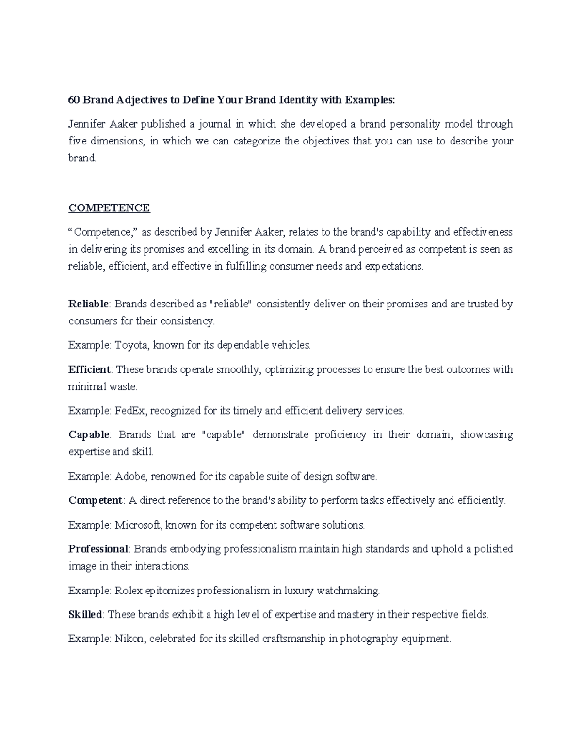 60 Brand Adjectives to Define Your Brand Identity with Examples ...