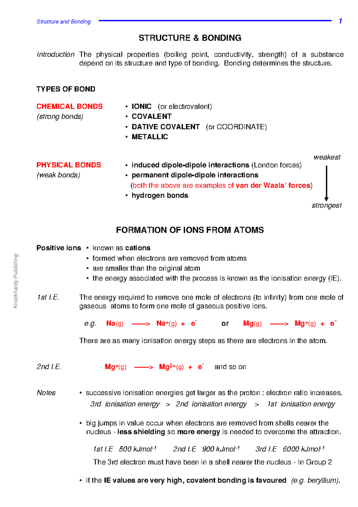 Chemistry 101: Structure & Bonding Notes for Final Exam - Studocu