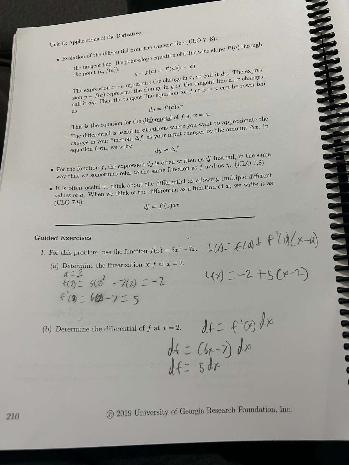 Unit D: Applications of the Derivative - Differential and Linearization ...