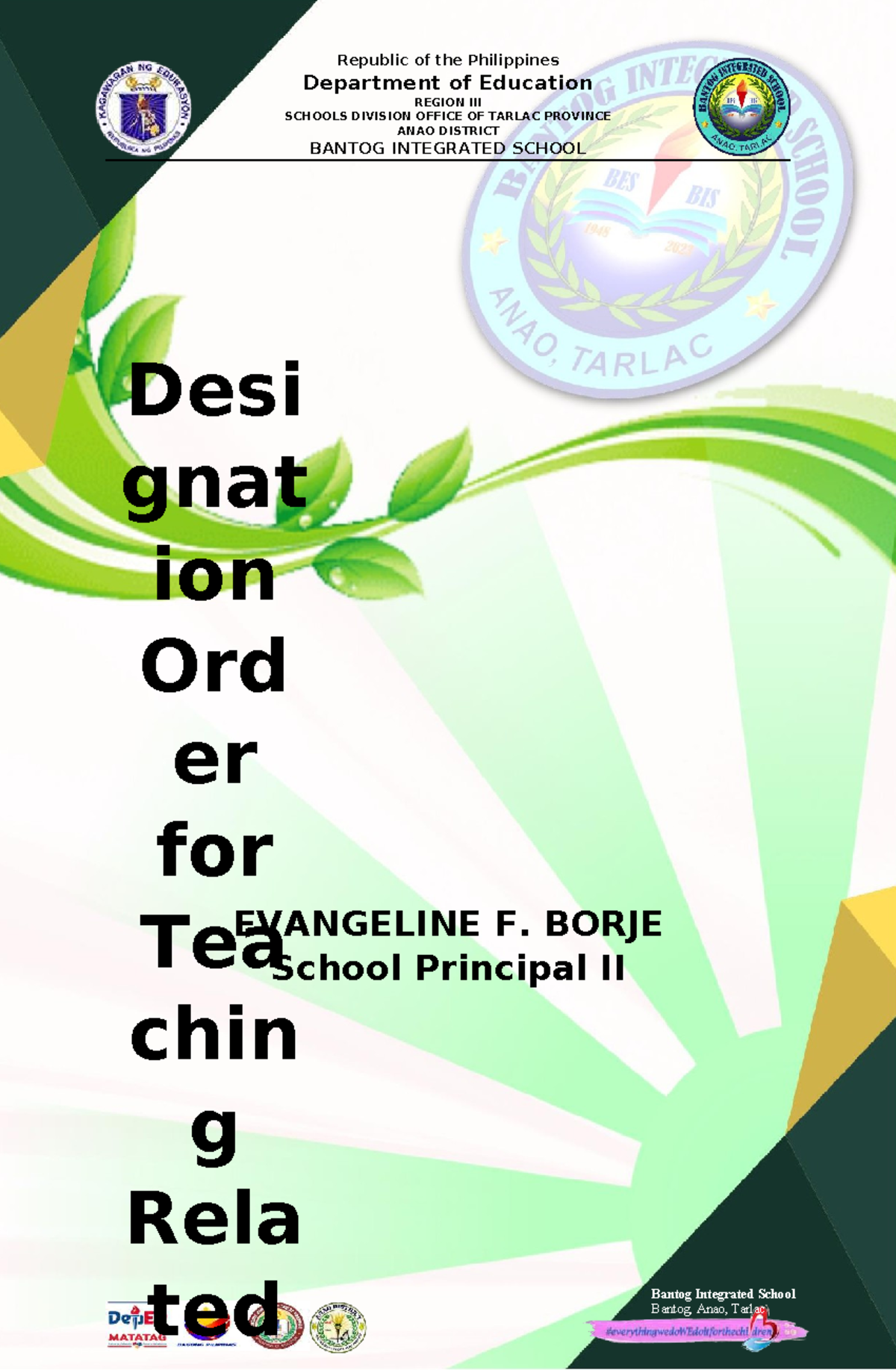 Template Folio Portrait - Bsed English - Bantog Integrated School ...