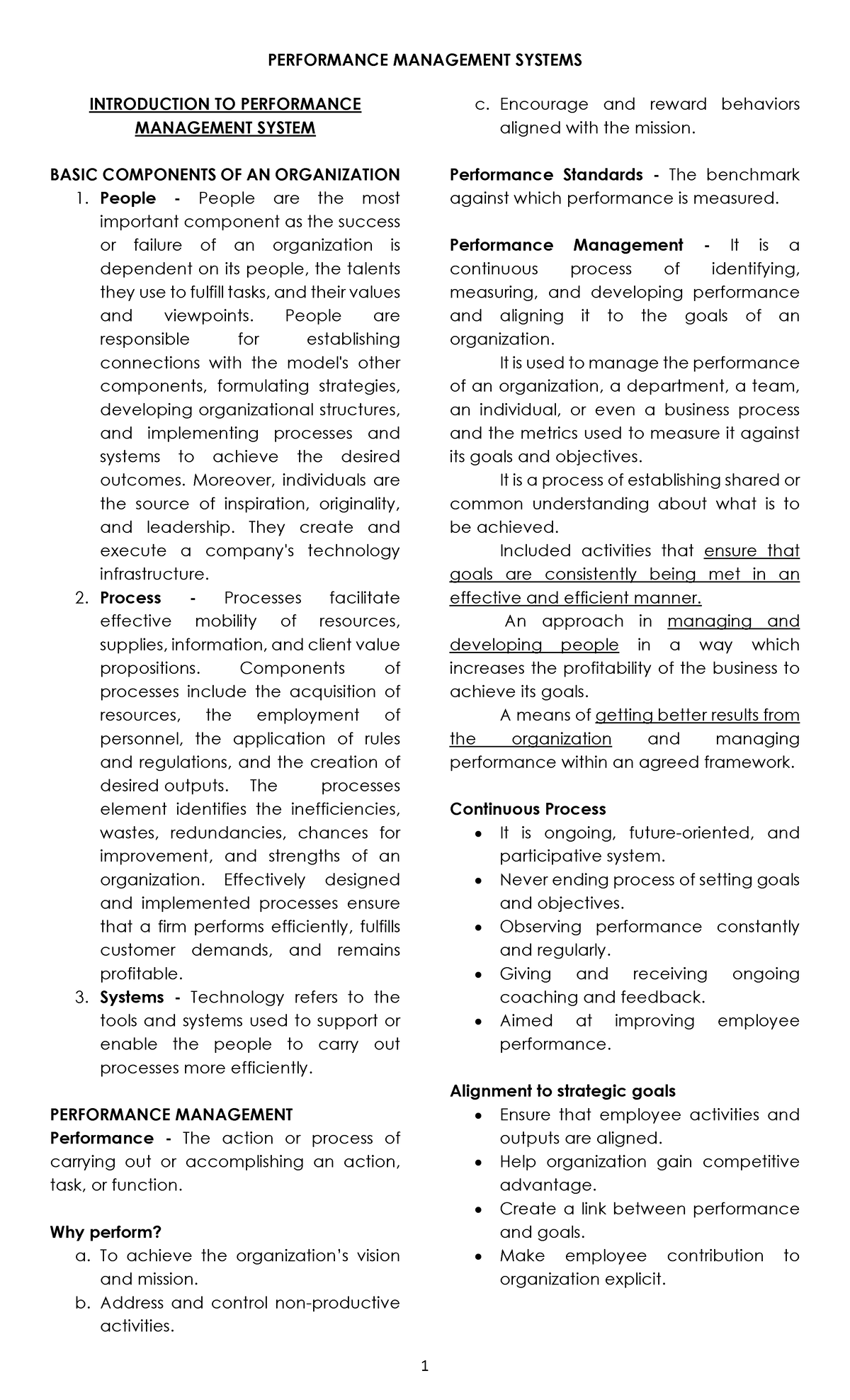 Performance Management - INTRODUCTION TO PERFORMANCE MANAGEMENT SYSTEM ...