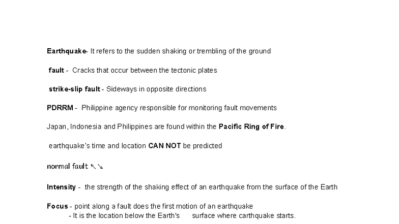 Seismology Study Notes: Earthquake Dynamics and Faults - Studocu