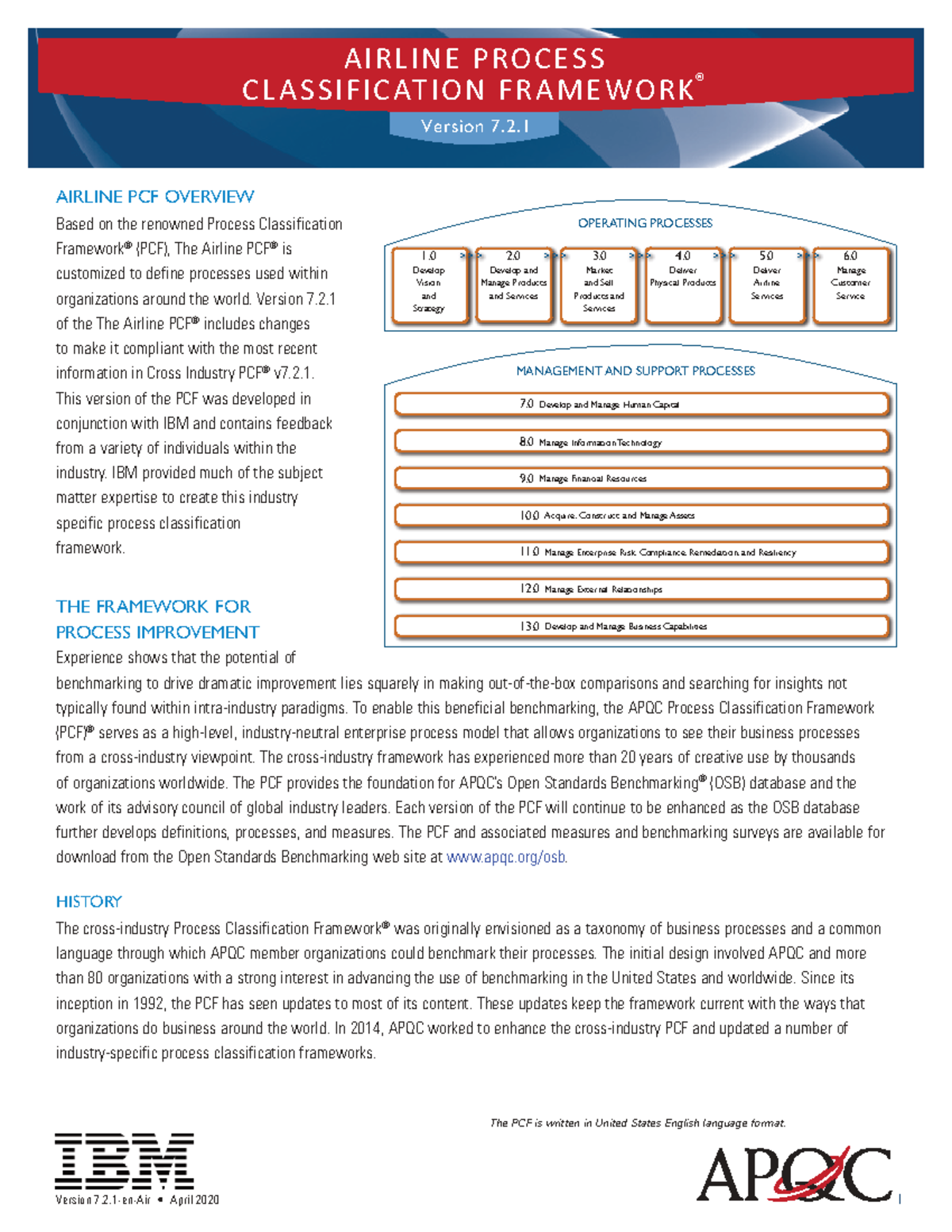 Airline Process Classification Framework v7.2.1 Overview - Studocu