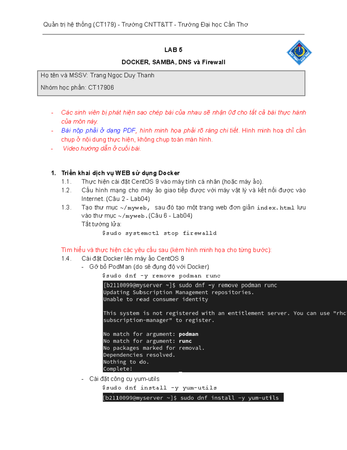 B2110099 QTHT Lab5 - Lab5 QTHT - LAB 5 DOCKER, SAMBA, DNS và Firewall ...