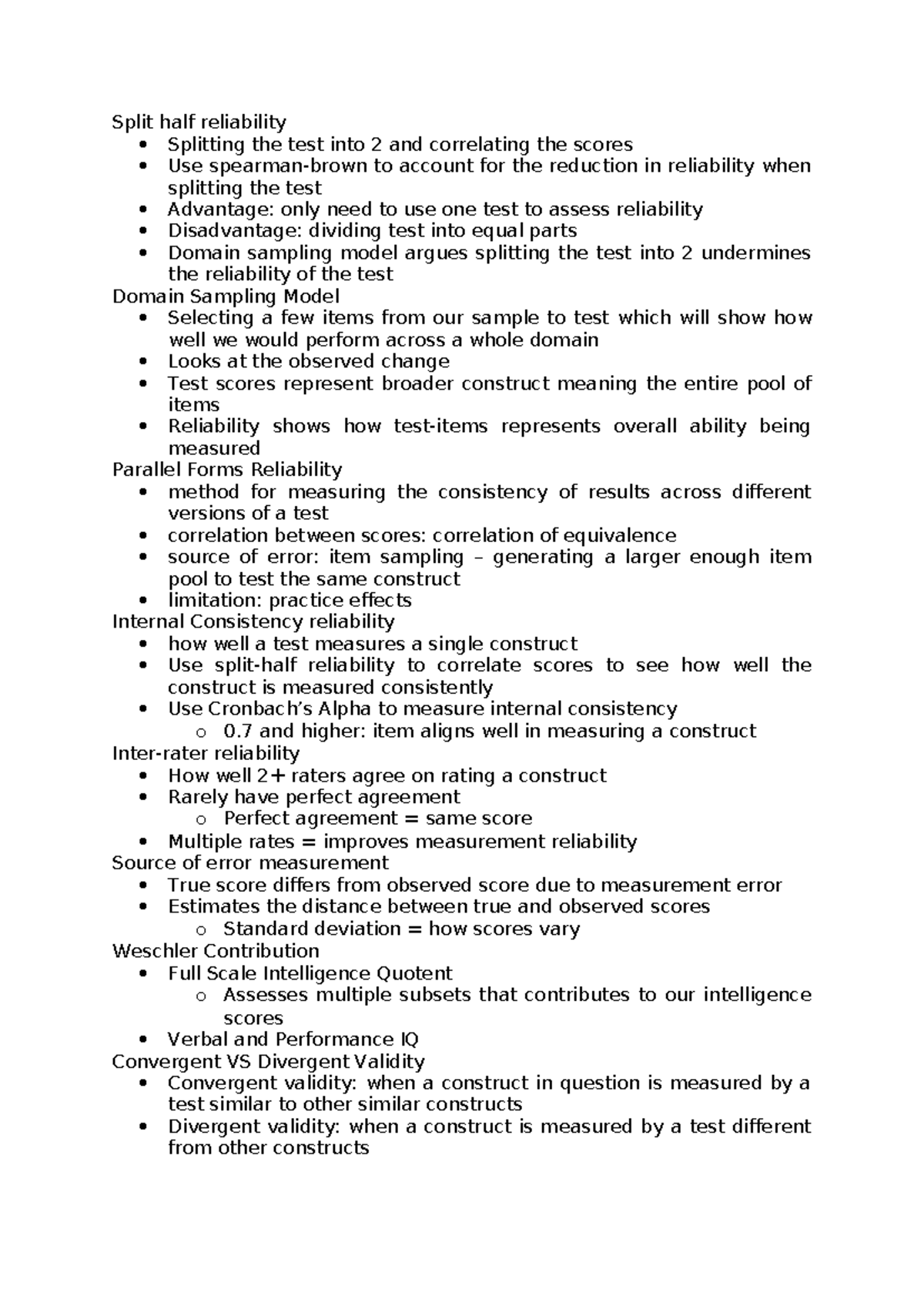 Psychometric Notes - Split half reliability Splitting the test into 2 ...