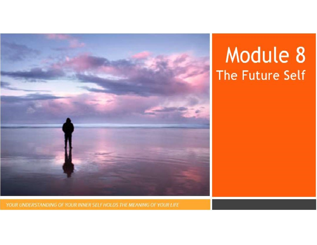 Module 8: The Future Self - An Exploration of Time Perspectives and ...