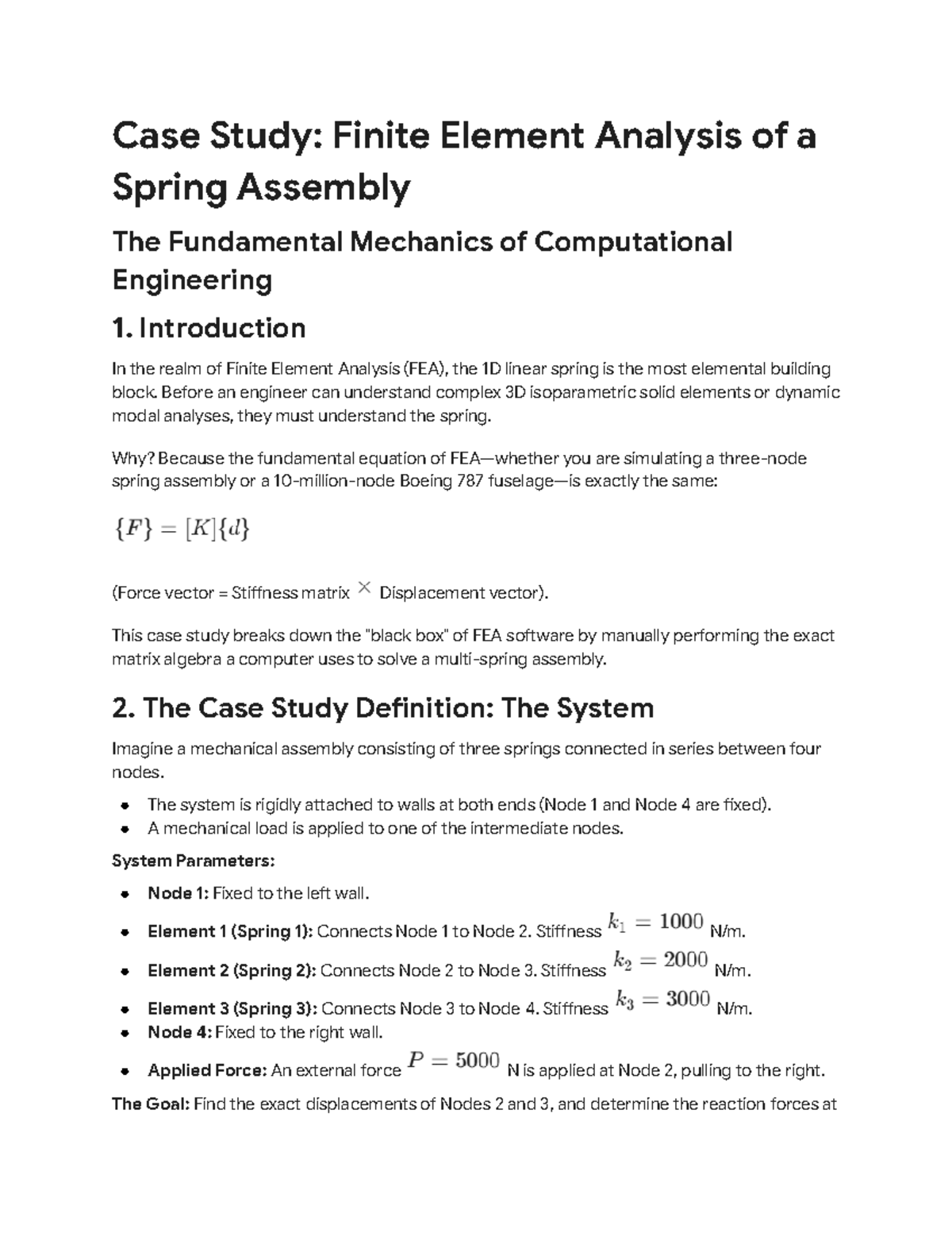 Case Study: FEA of Spring Assembly in Computational Engineering - Studocu