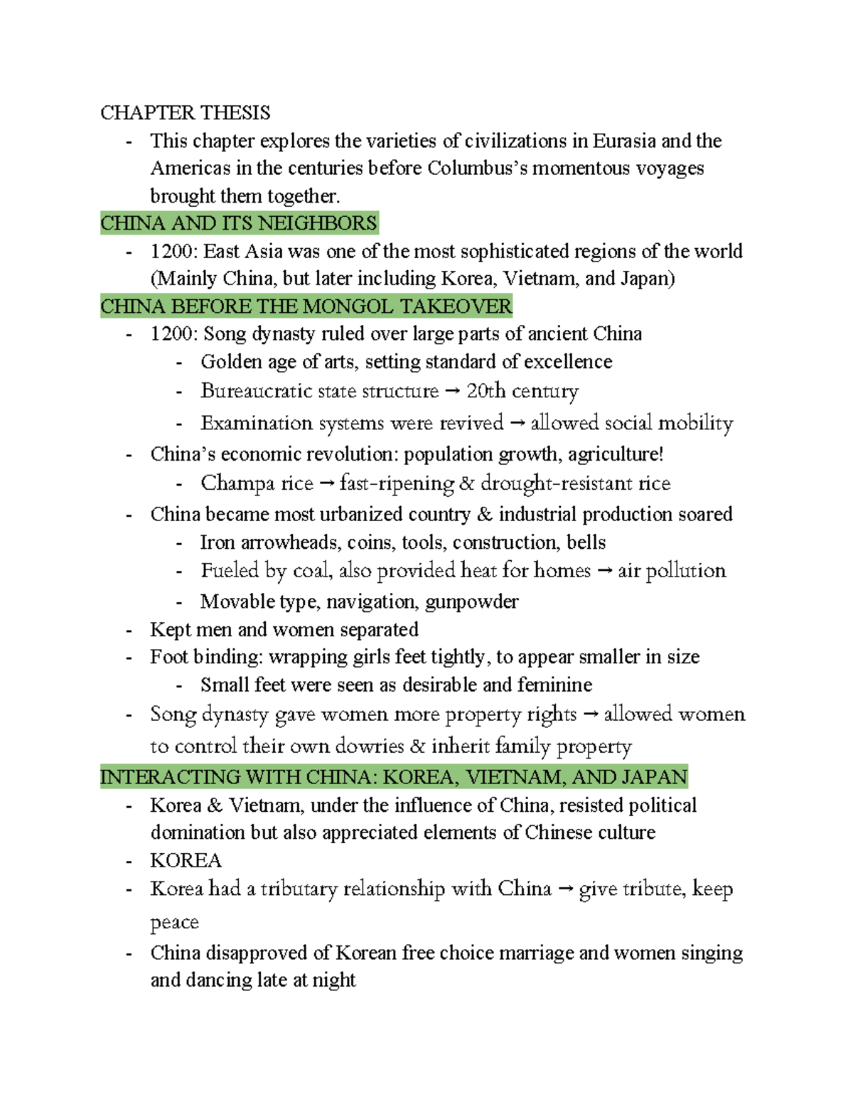 WHAP Chapter 2 Notes: Civilizations in Eurasia & Americas Pre-Columbus ...