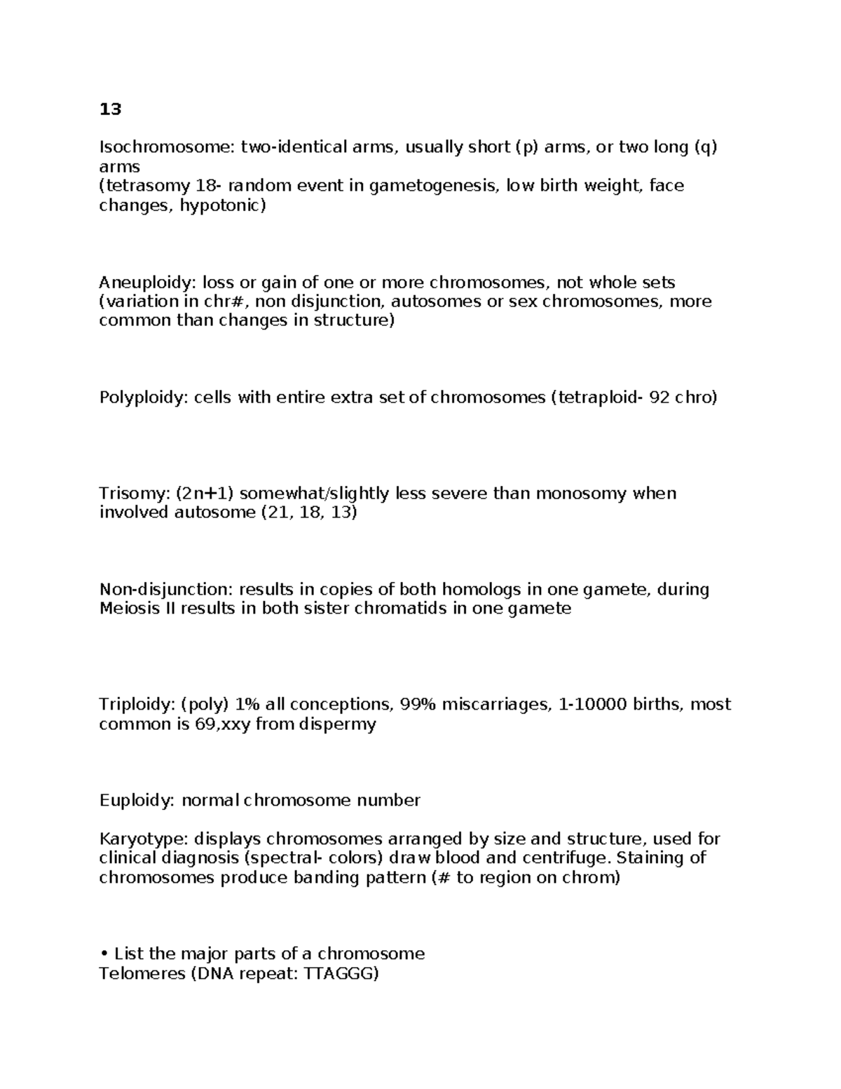 Genetics Exam 2 Study Guide: Key Concepts and Disorders Overview - Studocu